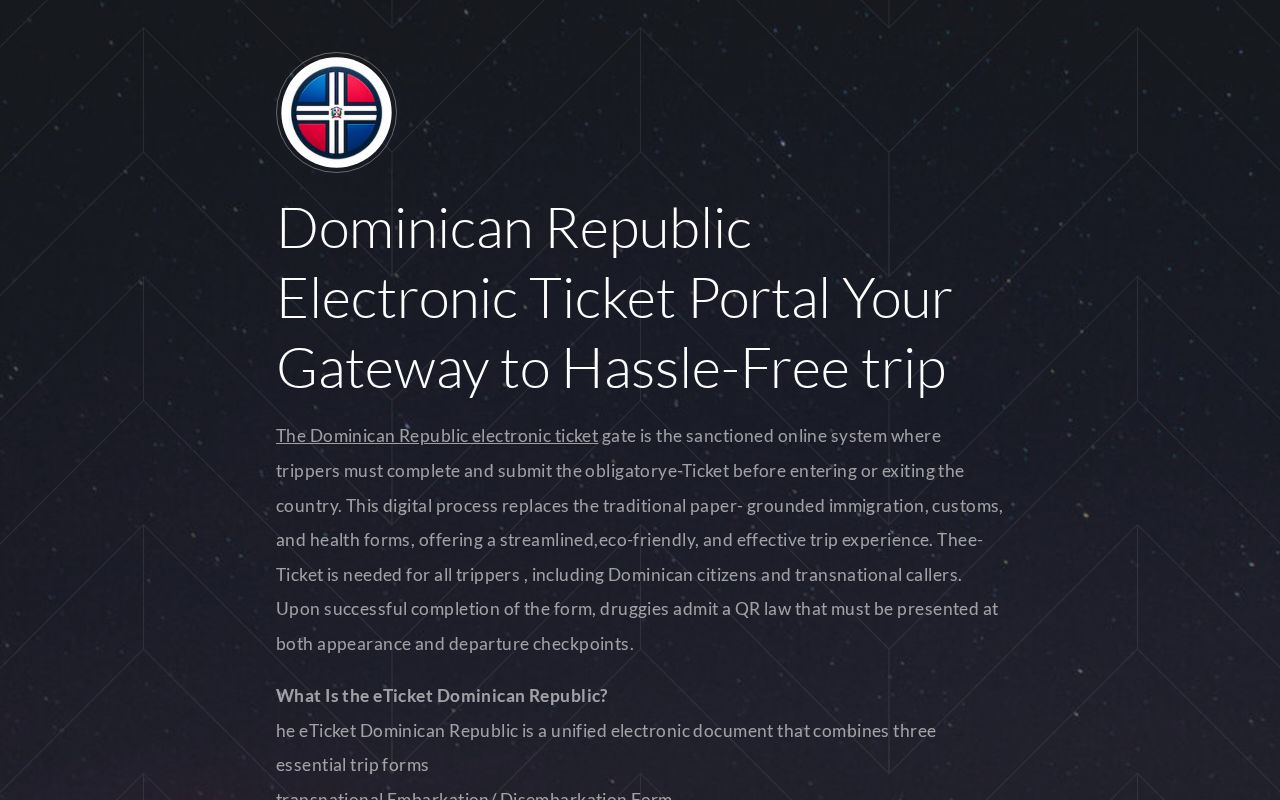 eTicket Dominican Republic – Fast & Easy Online Application